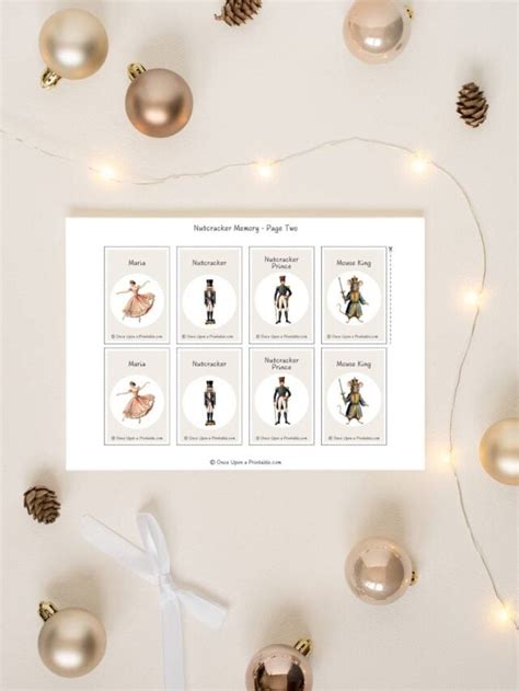 Nutcracker Memory Game Cards Free To Print Once Upon A Printable