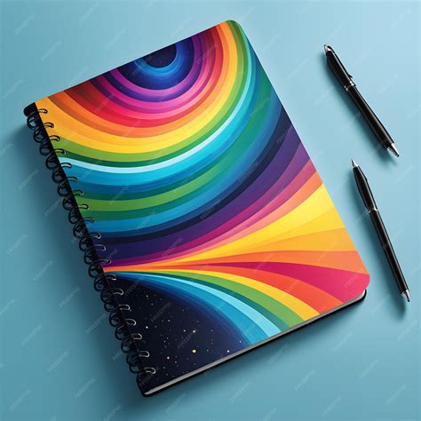 A Colorful Notebook With A Rainbow Design On It Premium Ai Generated