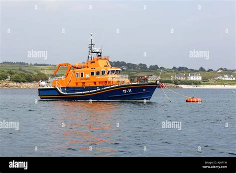 A Royal National Lifeboat Institution Rnli Life Boat Moored Up In St