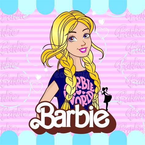 Barbie Girl Vector Illustration Download Editorial Stock Image