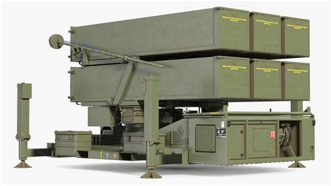 Mobile Norwegian Anti Aircraft Missile System Nasams Rigged 3d Model