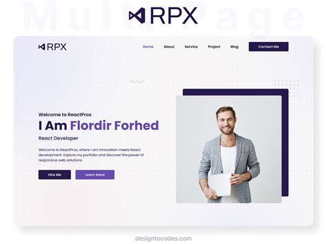 Reactprox React Developer Portfolio Nextjs Website Template By Mahmudul Hasan Shaon On Dribbble