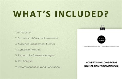 Advertising Long Form Digital Campaign Analysis Template In Pdf Word