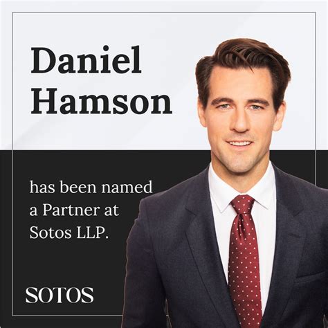 Sotos Llp Is Pleased To Announce That Daniel Hamson Has Been Named A