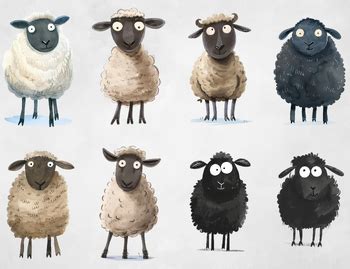 Quirky Sheep Clipart By Dondanidoodles Tpt
