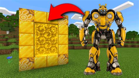 How To Make A Portal To The Bumblebee Dimension In Minecraft Youtube