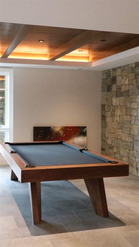 Game Room With Custom Pool Table