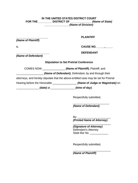 Pretrial Conference Doc Template Pdffiller