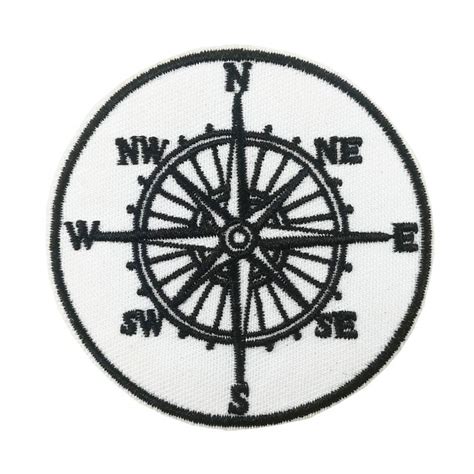 Cute Patch White Compass Viking Valhalla Outdoor