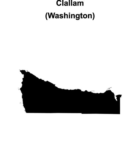 Clallam County Washington Blank Outline Map 47450593 Vector Art At