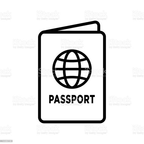 Passport Icon Vector Design Template In White Background Stock
