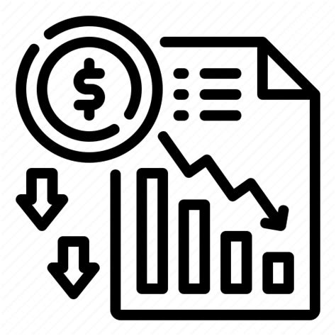 Recession Loss Bar Chart Statistic Graph Down Icon Download On