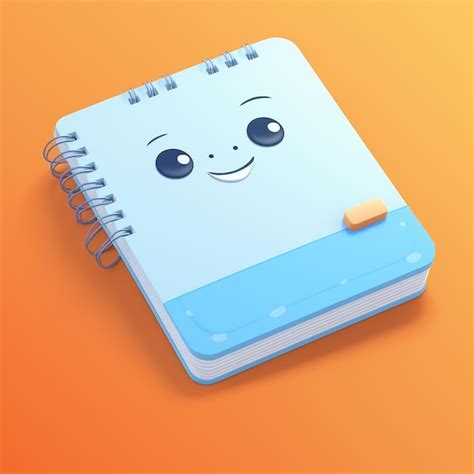 Premium Ai Image Cartoon Notepad 3d