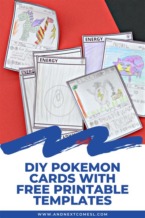 Diy Pokemon Card Templates Free Printable And Next Comes L
