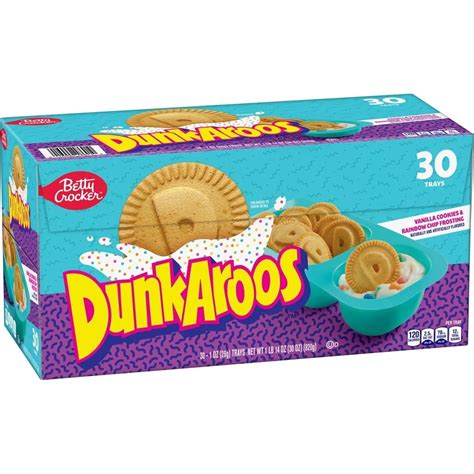 Dunkaroos Vanilla Cookies And Vanilla Frosting With Rainbow