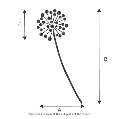Allium Flower Stencil From The Stencil Studio Reusable Stencil For