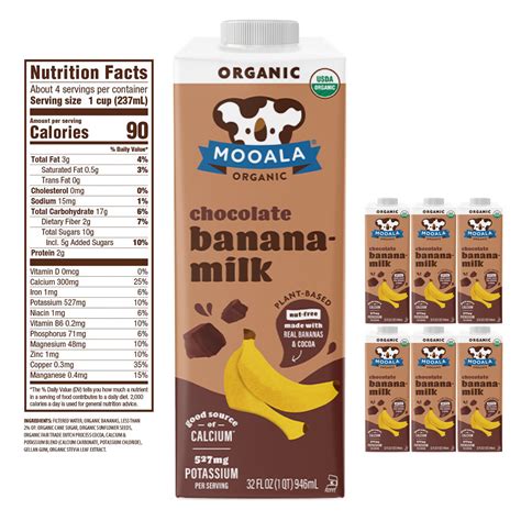 Chocolate Bananamilk Organic Plant Based Products Mooala Mooala