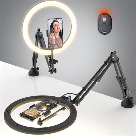Upgrade Ring Light Overhead Phone Mount Evershop Selfie