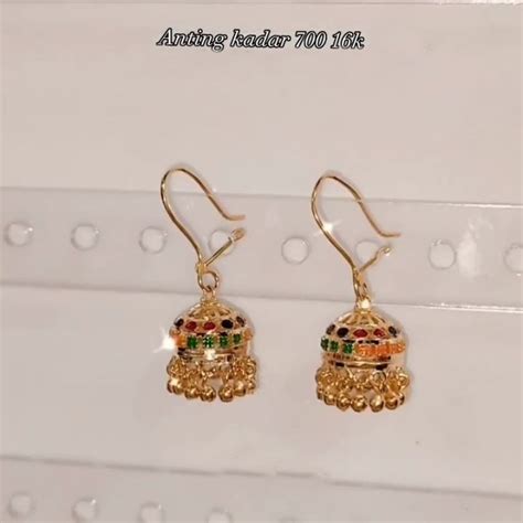 Jual Anting Kait India Model Dubai Kadar 16k 70 700 Anting Drop Shopee Indonesia