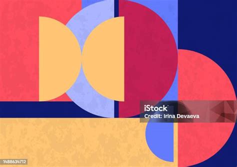 추상적인 기하학적 배경 반원의 밝은 멀티 컬러 구성입니다 벡터 가리기에 대한 스톡 벡터 아트 및 기타 이미지 가리기 그래픽 프린트 기업 비즈니스 Istock