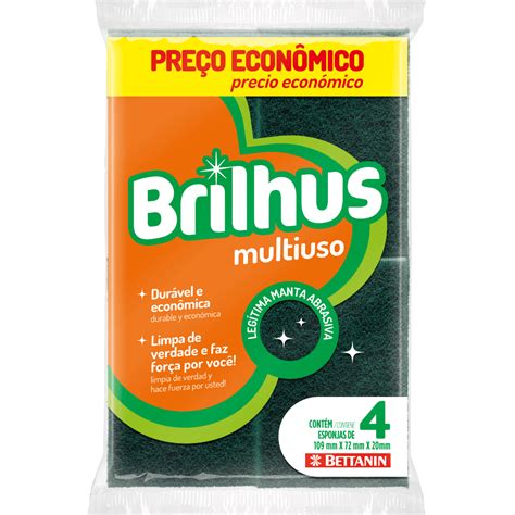 Esponja Multiuso Brilhus Bettanin 4 Unidades Lots Home Shop Lots