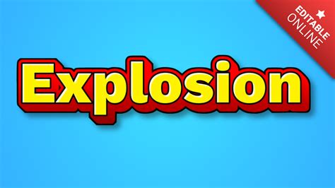 Explosion Text Effect Generator Textstudio