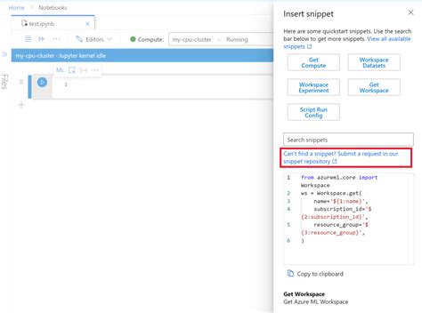 在工作区中运行 jupyter notebook azure machine learning microsoft learn