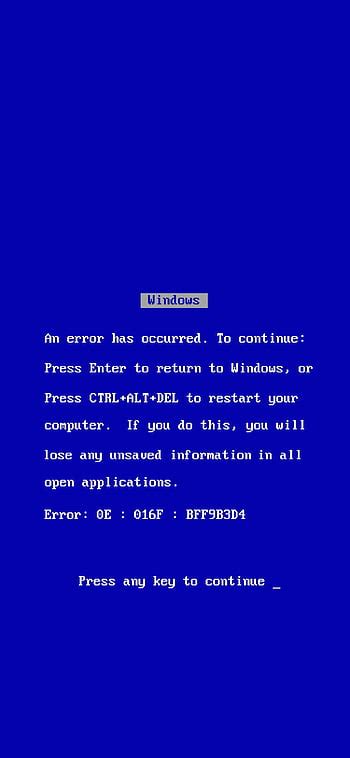 Scary Computer Error Messages