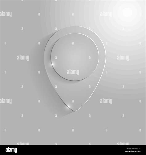 Stylish Glass Icon Pointer Map Vector Illustration Stock Vector Image