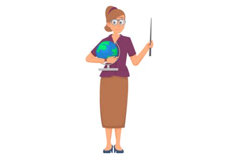Female Teacher Character Cartoon Tutor Graphic By Ladadikart · Creative Fabrica