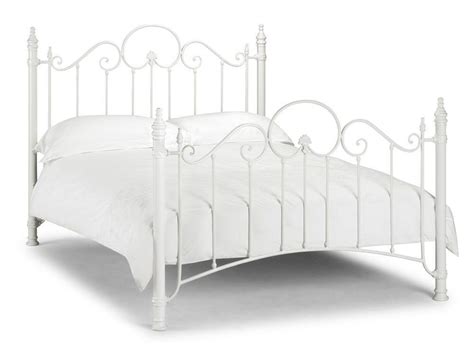 Florence Stone White Double Bed Frame White Bed Frame White Metal
