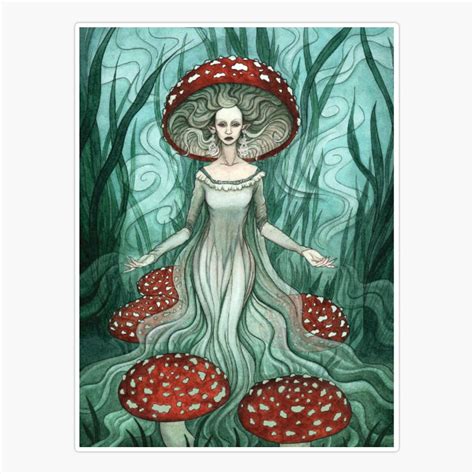 Maneki Sexy Mushrooms Tattoo Flash Sticker Phone Decal Water Bottle