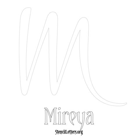 Mireya Free Printable Name Stencils With 6 Unique Typography Styles And