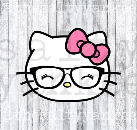 How To Draw Hello Kitty Nerd Step By Step