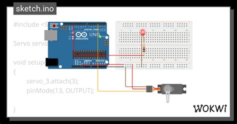 19 09 Ejercicio Servo Y Led Wokwi Esp32 Stm32 Arduino Simulator