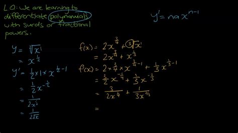 04 Differentiating Surds And Fractional Powers Calculus Youtube