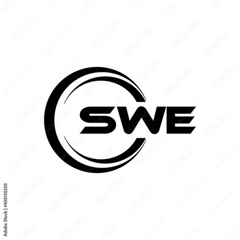 Swe Letter Logo Design With White Background In Illustrator Vector Logo Modern Alphabet Font