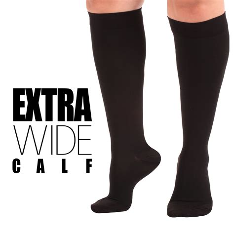 Plus Size Compression Socks For Men And Women Edema 30 40mmhg Black