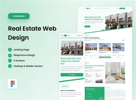 Free Real Estate Responsive Landing Page Figma