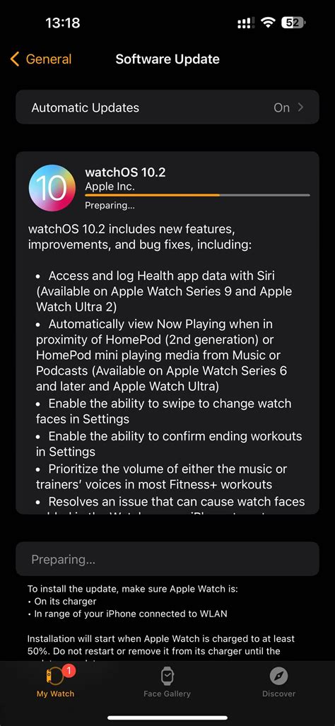 Watchos10 2更新 一直卡在正在准备… Apple 社区