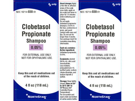 Clobetasol Propionate Shampoo 0 05 4 Fl Oz 118 Ml Northstar Rx