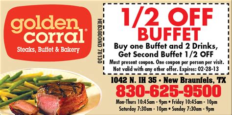 Coupons For Golden Corral Golden Corral Buffet Coupons