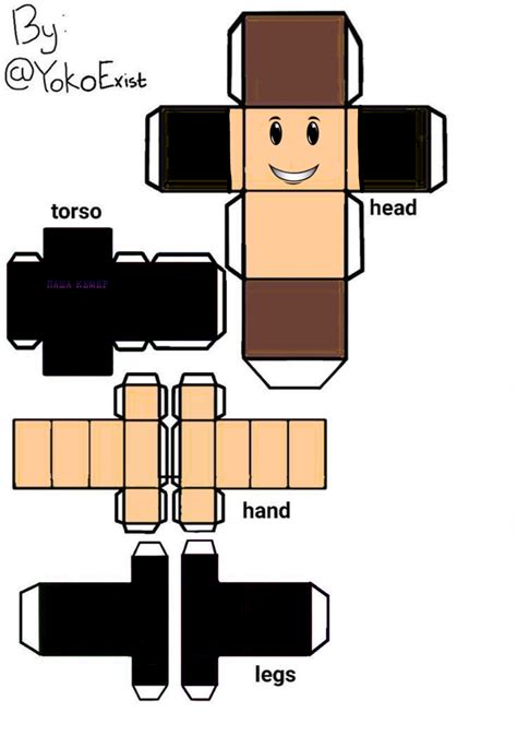 Pashakemer Me Papercraft Template Roblox By Pashakemer On Deviantart