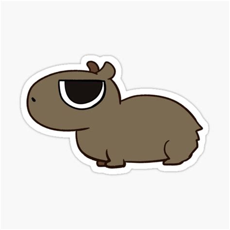 Capybara Chibi Doodle Sticker For Sale By Marxinaaaa Redbubble