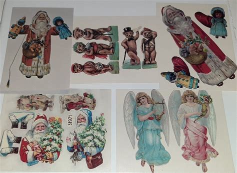 Loraine Burdick Postcards For Crafting Victorian Reprints Santa Bears