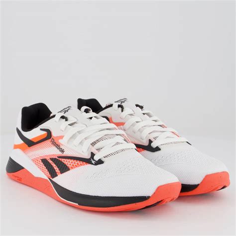Tênis Reebok Nano X4 Feminino Branco E Laranja Futfanatics