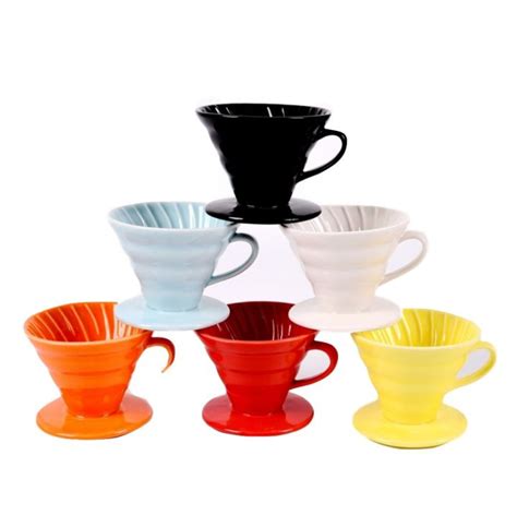 Hario Ceramic Hand Brew Coffee Filter Cup V60 Conical Filter And Size
