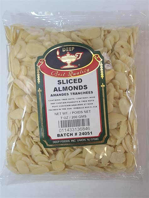 Buy Online Blanched Sliced Almonds 7 Oz Nj Usa