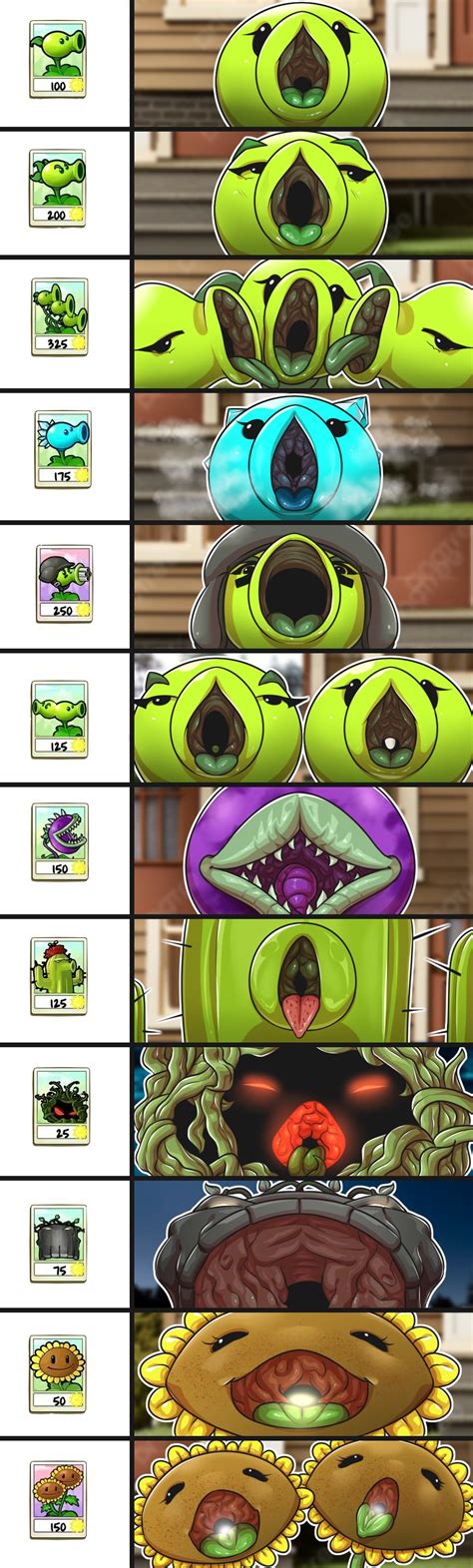 Rule 34 Cactus Pvz Chart Chomper Pvz Compilation Female Gatling