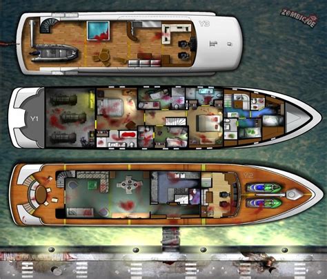 Ombicide The Yacht Luxury Ship Battlemap Yacht Map Zombie